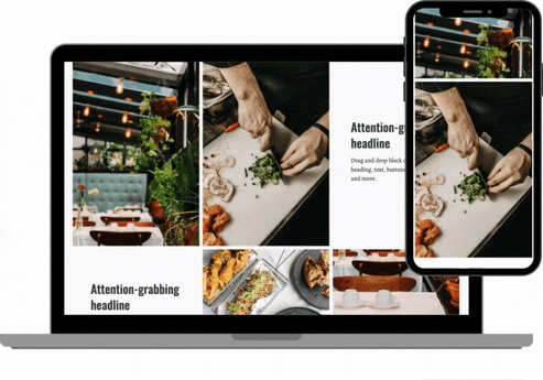 Two images with text - parallax – 🎒 Design Packs